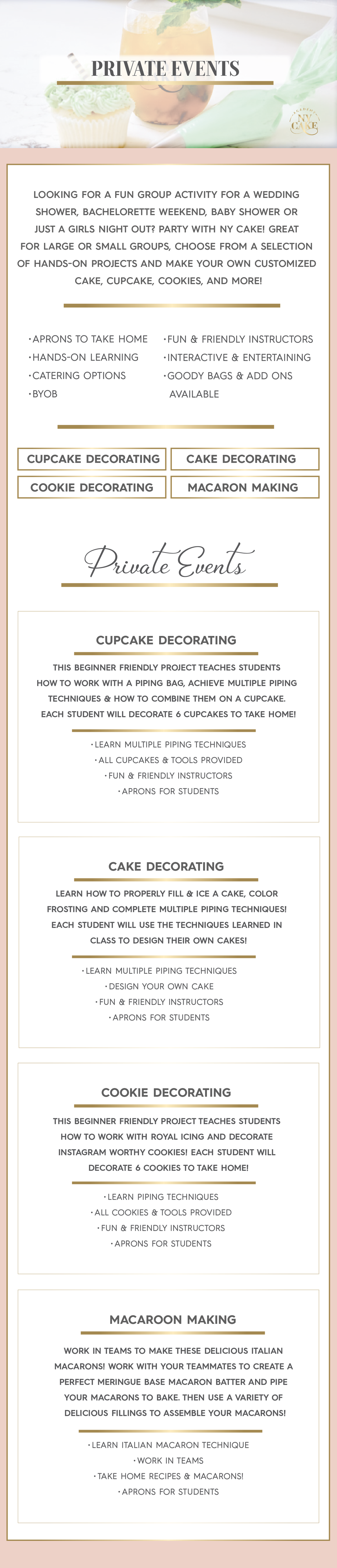 Private Events & Private Lessons in NYC | NY Cake Academy – NYCake Academy